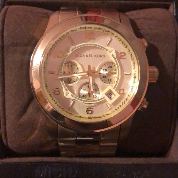 Michael Kors | Accessories | Michael Kors Mk877 Unisex Gold Watch ...